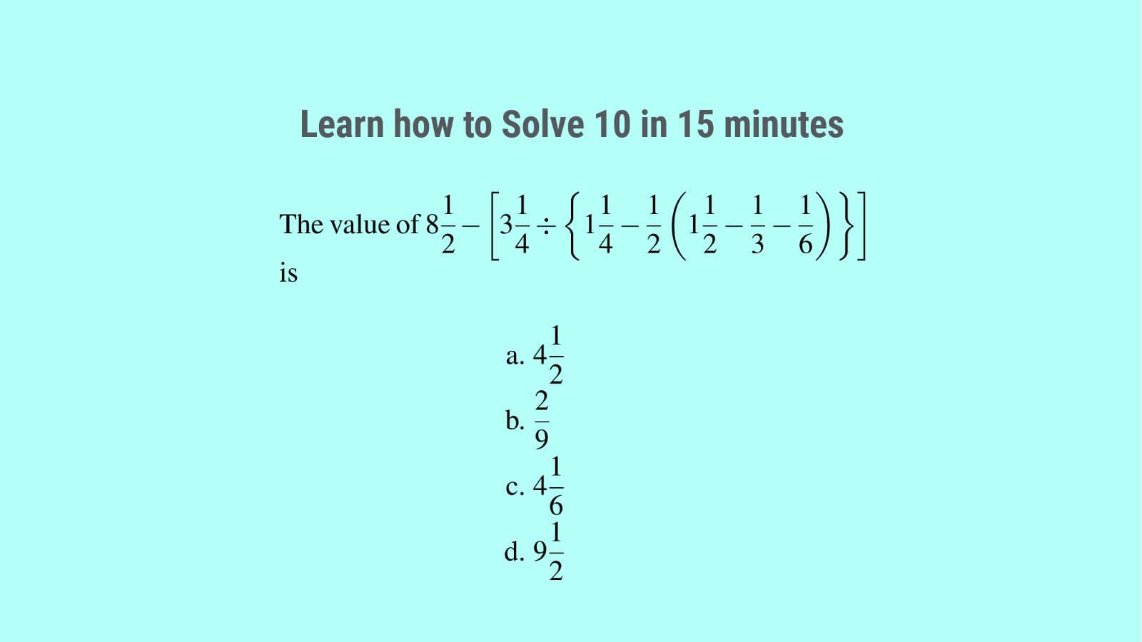 Learn How To Solve Fraction Decimal Questions SSC CGL Set 75 Learn How To Solve Fraction Decimal Questions SSC CGL Set 75