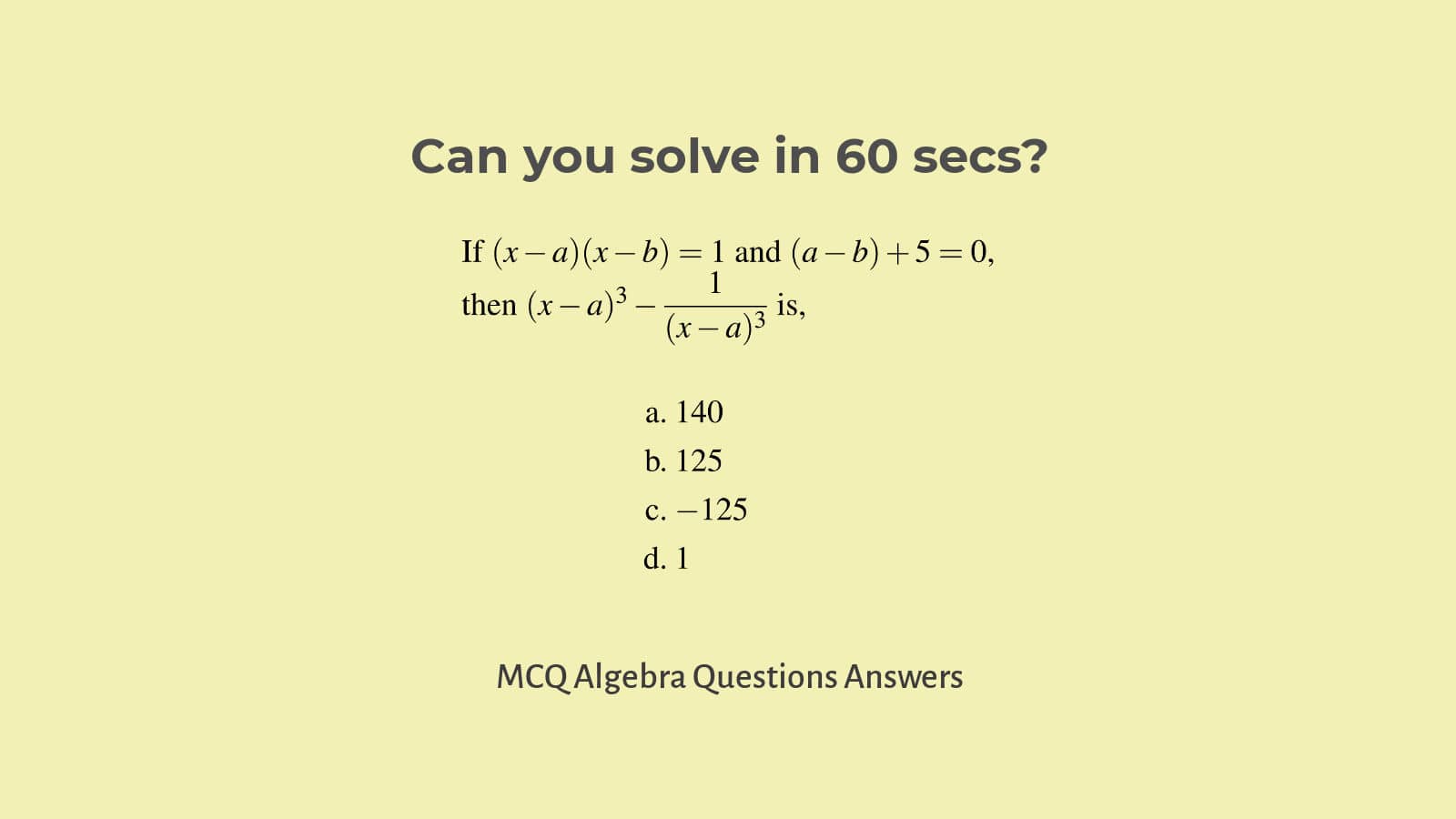 Can You Solve The X 1 x Type Question In 60 Secs Give It A Try Can You Solve The X 1 x Type Question In 60 Secs Give It A Try