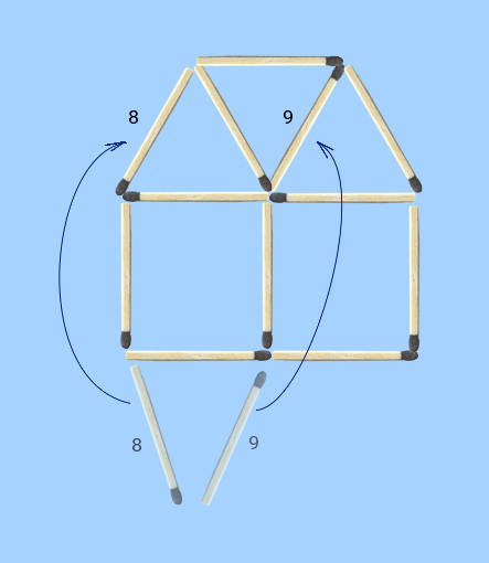 Move 2 sticks to make 5 matchstick shapes Matchstick puzzle