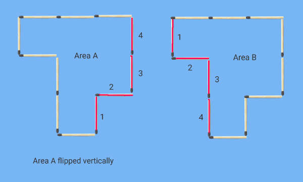 Add 4 Matches to Divide the Whole into two Equal Areas | Suresolv